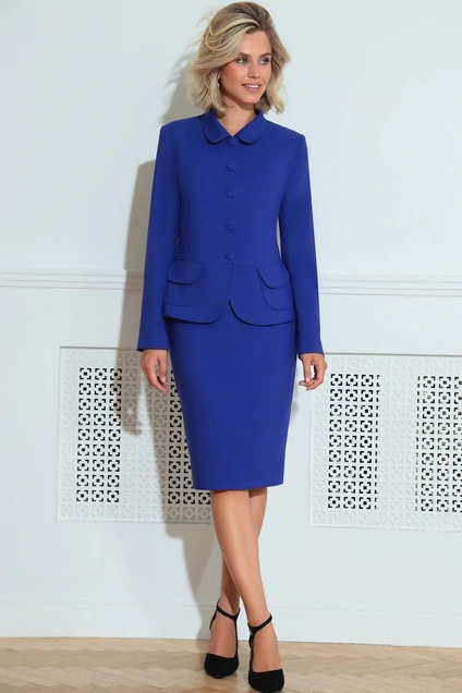 Костюм с юбкой 21212 василёк LeNata купить в интернет магазине Велесмода